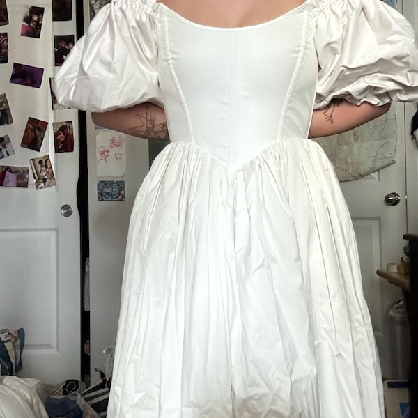 Pink Corset Dress, Pink Peasant Dress, Cottage Core Dress - Etsy