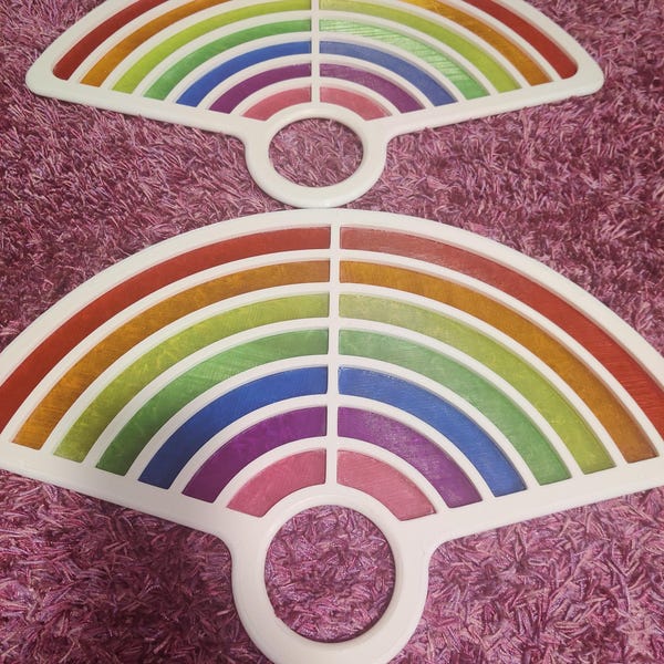 Rainbow Practice Flow Fans | Russian Grip | Fully Customizable - Etsy