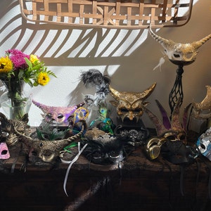 Venetian Masquerade Mask Classic Opera Stick Mask Ball Party | Etsy