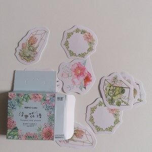 Set of 46 Pretty Flowers & Plants Botanical Mini Box Stickers - Etsy