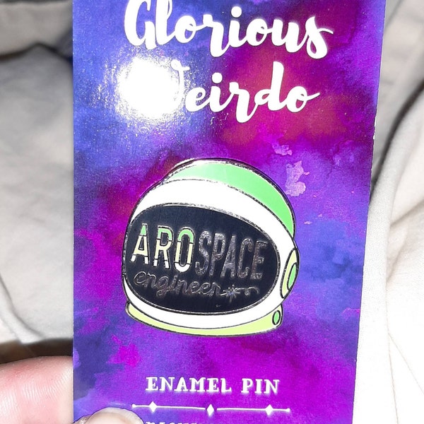 Aromantic Pride Enamel Pin, Arospace Engineer, Aro Pride, Soft Enamel ...