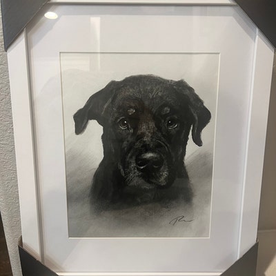 Custom Pet Portrait Charcoal Custom Dog Portrait Pet Commission Custom ...