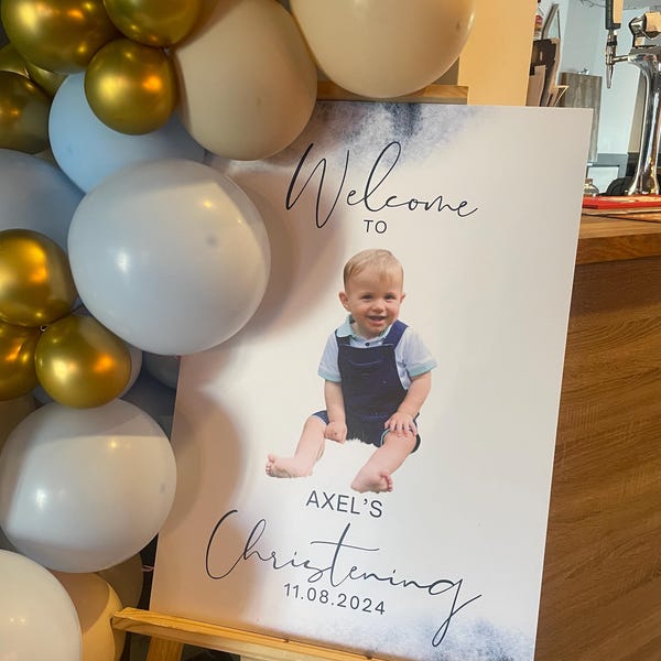 A1, A2 or A3 Personalised Birthday Sign - Kids Birthday - Modern ...