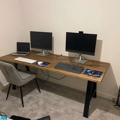 Bespoke Rustic Gaming Desk With A Frame Industrial Legs - Etsy UK