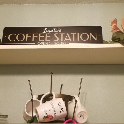 Coffee Station Sign Decor, Open 24 Hours Sign, Java Kitchen Decor ...