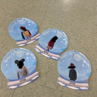 Snow Globe Handprint Art, Handprint Christmas Craft, Snowflake Snowman ...