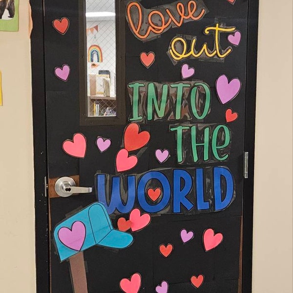 February Door Decoration Set Send Love Out Into the World Valentine's ...