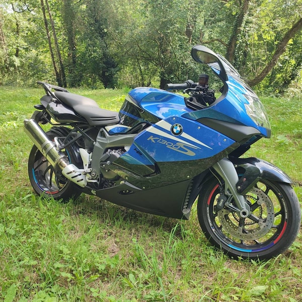 Motorcycle Wheel Stickers Decals Set Rim Stripes Race Motorbike for BMW ...