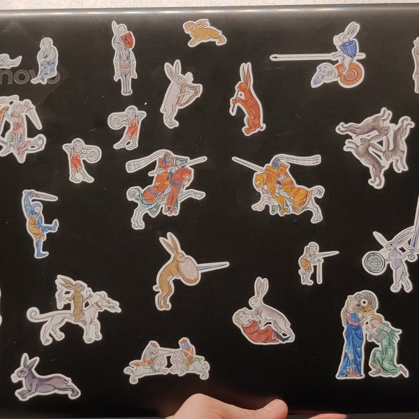 Sticker Sheet - MEDIEVAL KNIGHTS- Funny Whimsical Historical Stickers ...