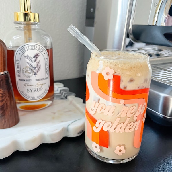 Waterproof Coffee Syrup Labels, GOLD Coffee Syrup Pump Labels, Coffee ...