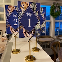 Wood Table Calendar Stands, Calendar Card Holder, Walnut Table Number ...