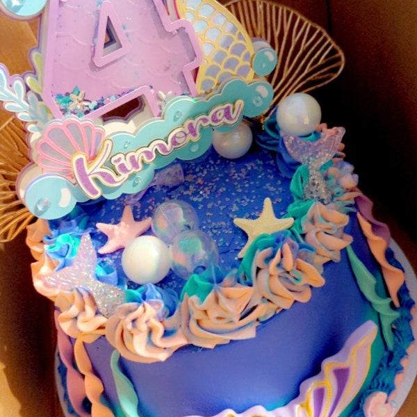 Mermaid Cake Topper - Etsy