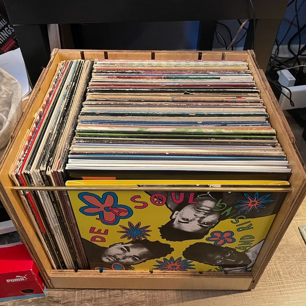 Vinyl LP Record Storage Crate Stackable - Etsy
