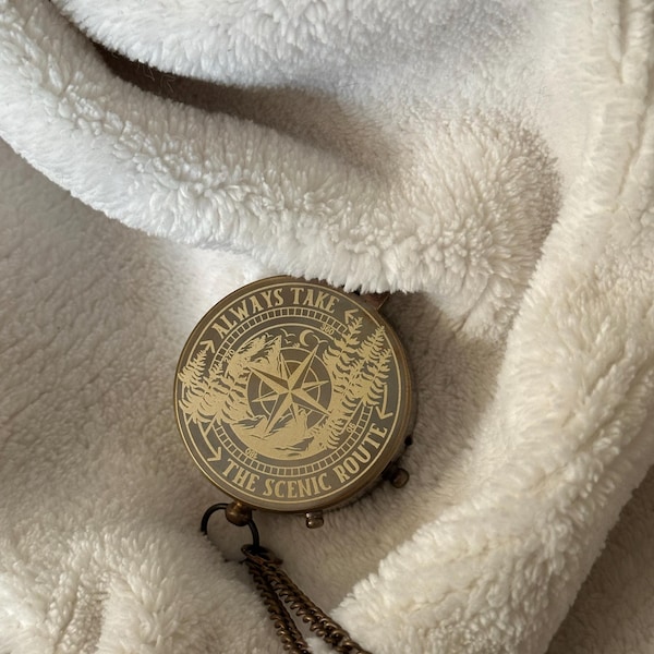 Personalized Brass Compass Birthday Gift for Husband, Wedding Gift ...