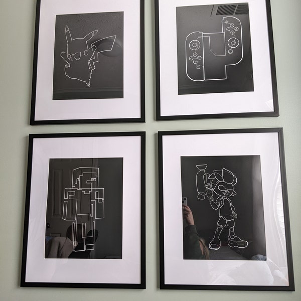 Abstract PC Line Drawing | Minimalist Art | Wall Decor | Computer ...