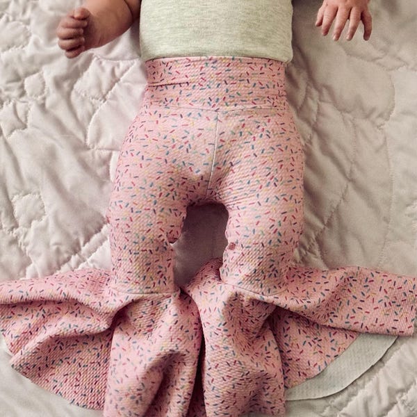 Flare Leggings Pattern, Flared Pants Pattern PDF, Girls Bell Bottom ...