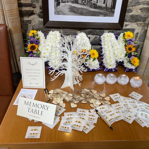 Set of 2 Ivory Card Signs: Please Share Your Special Memories Here ...