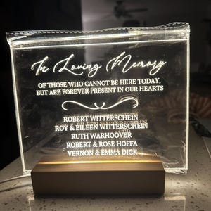 Memorial Table Top Plaque Personalized Memorial Heart Home Decor Until ...