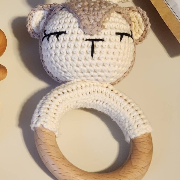 Macrame Pacifier Clip Wood Binky Clip Handmade Binky Clip - Etsy