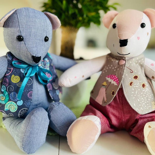 Memory Bear Pattern Simplicity A2115 Pattern Plush Sewing Pattern Memorial Bear Teddy Bear ...