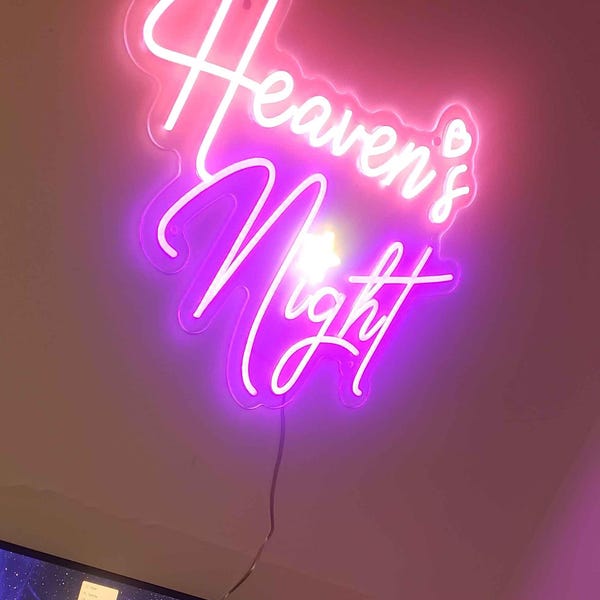 Heaven's Night Neon Sign | Custom Neon Lights Sign | Wedding Neon Sign ...