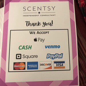 Printable Payment Sign We Accept Credit Cards Sign Vendor Payment Sign ...