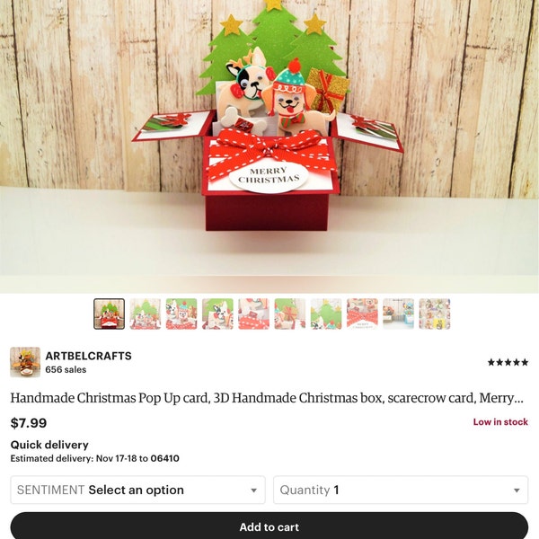 Happy Birthday Box Card, Handmade Mother's Day Card, Card for Mom, Gift ...