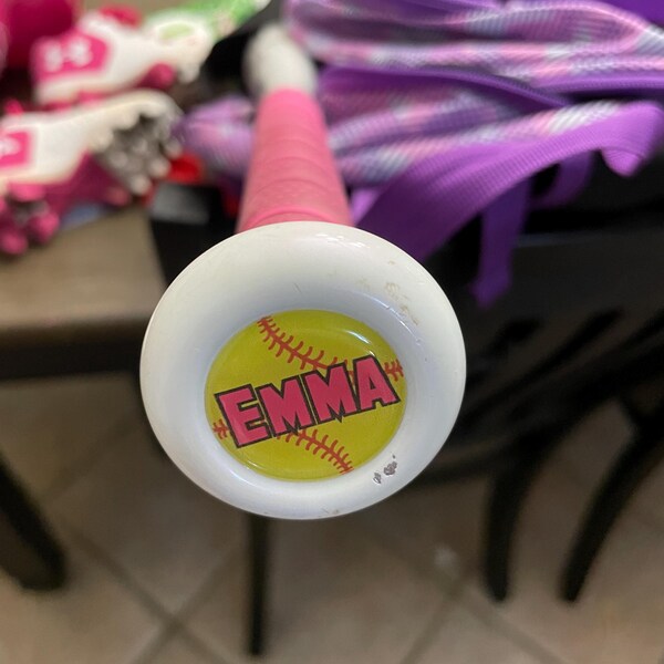 Personalized Softball Bat Sticker: Custom Name & Number 3D Decal - Etsy