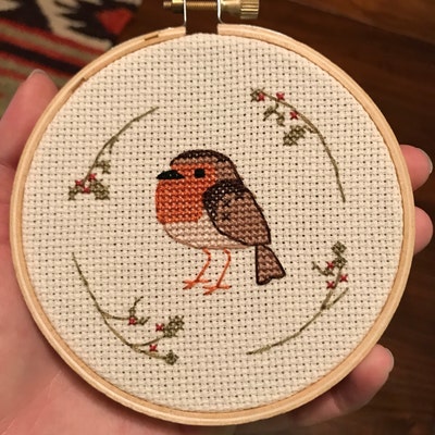 Little Robin Cross Stitch Pattern, Embroidery Pattern, Bird Lovers Gift ...