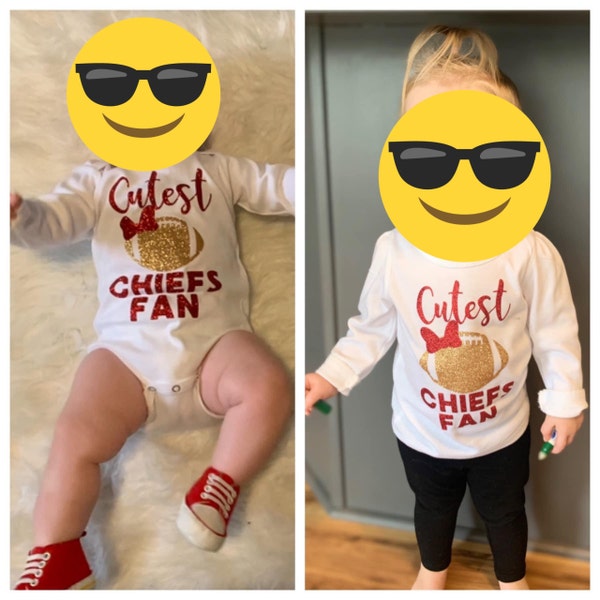 Cutest Chiefs Fan Football Bodysuit Outfit for Baby Girl - Etsy