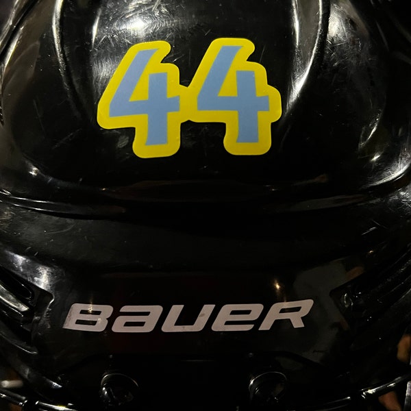 Custom 1 1/2 Inch Individual Helmet Numbers Dye Cut for Each Player ...