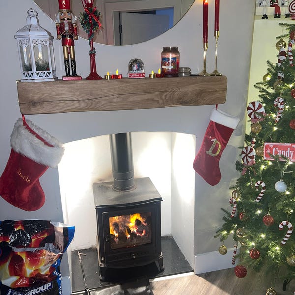 Floating Oak Mantle Shelf-bespoke Sizes, Pre-drilled, Fixings Included ...