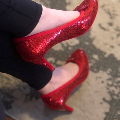 Wedding Heels for Bride, Wedding Heels With Bow, Red Sequin 3 Inch High ...