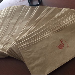 Natural Kraft Paper Silverware Bags Blank, Flat 3 X 7.5 Sleeves for ...