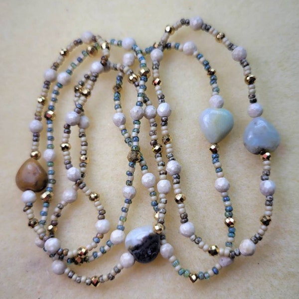 Natural River Stone Faceted Round Beads 4mm 6mm 8mm 10mm 12mm 15.5 ...