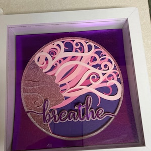 3D BREATHE Shadow Box for Cricut for Silhouette | Etsy Canada