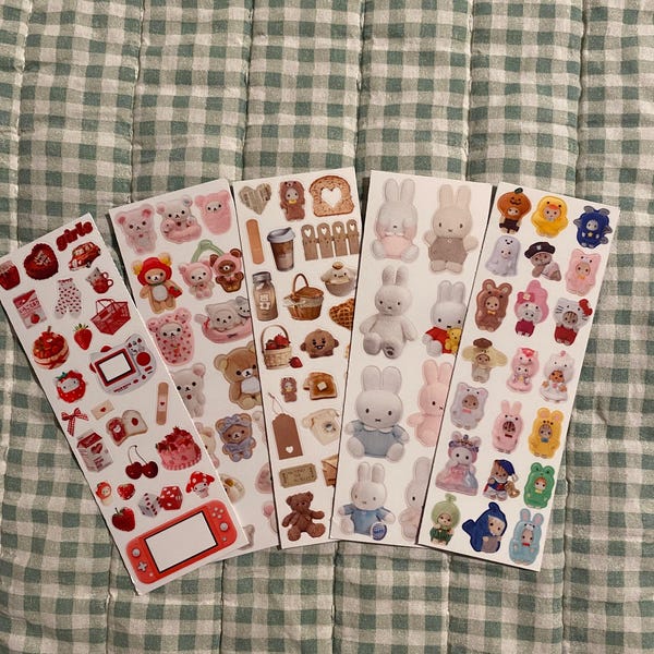 Cuteness Overload Sticker Sheet - Korean Stationery, Cute Kpop ...