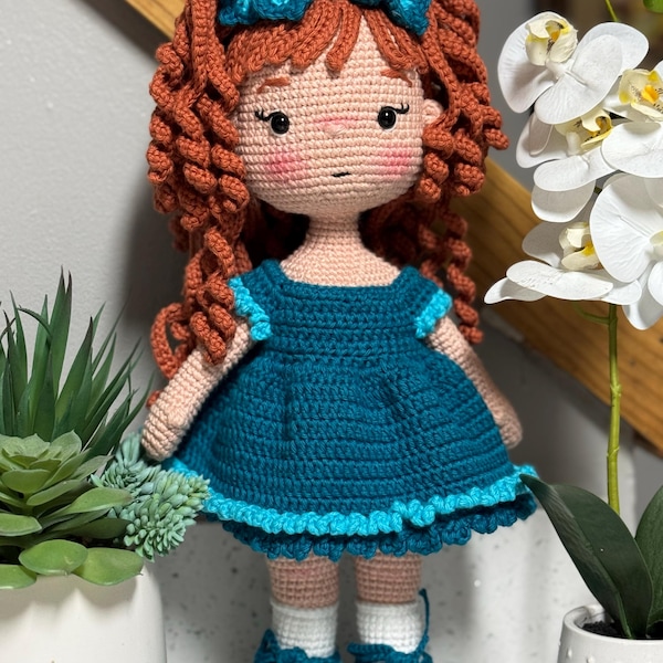 Clara Crochet Doll Pattern, Amigurumi Doll Pattern, Crochet Valentine ...