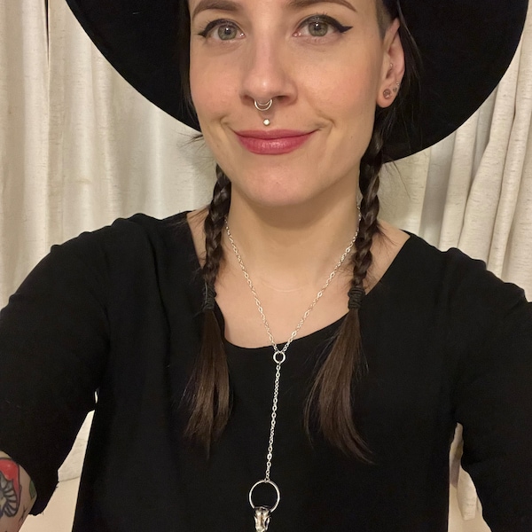 Morgana - Necklace - Choker - Bird - Skull - Lariat - Pendant - Witchy ...
