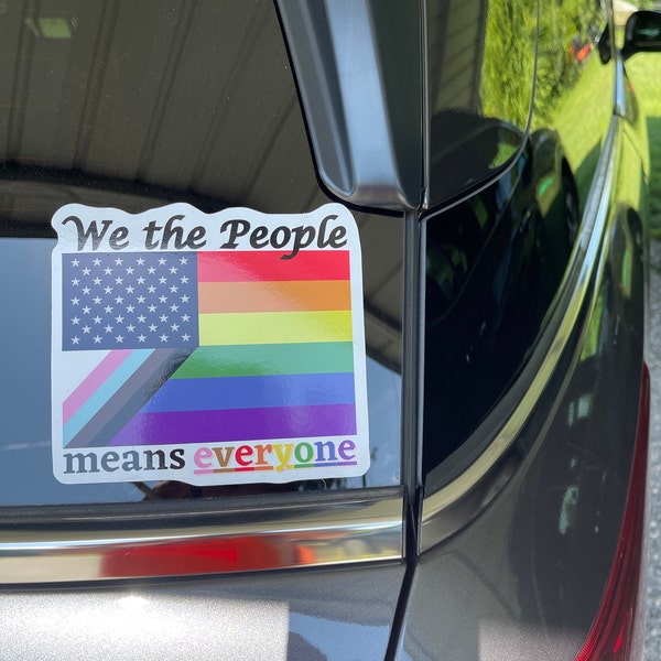 Trans Rights Sticker, LGBTQ Bumper Sticker, Bi Pride, Gay Ally, Social ...