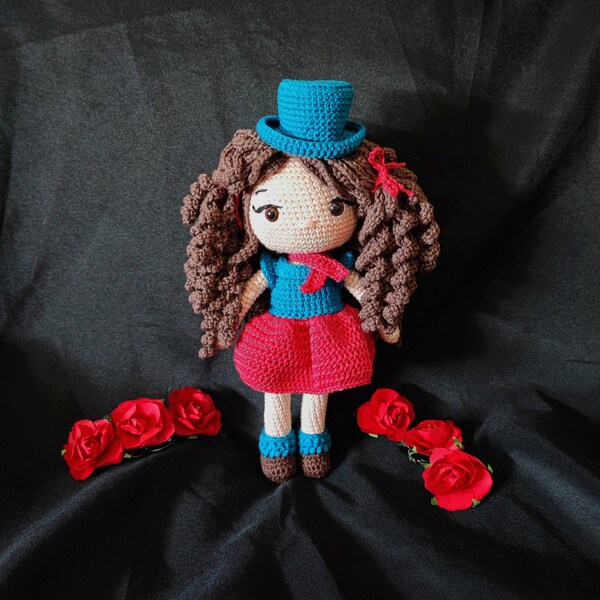 French and English Model Tutorial. Crochet Pattern. Margot Crochet Doll ...