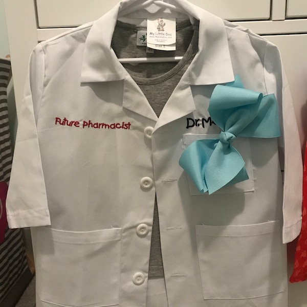 Toddler Lab Coat With Personalized Embroidery and Embroidery Design - Etsy