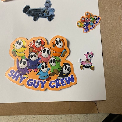 Shyguy shy Guy Crew Glossy Vinyl Nintendo Video Game Sticker Two Sizes ...