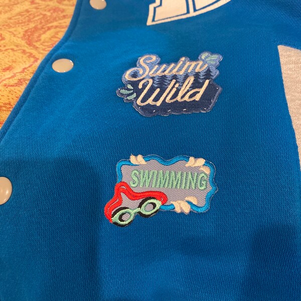 Swimming Patch, Swim Team, Goggles, Embroidered Iron On, Scout Badge ...
