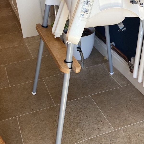 IKEA Highchair Footrest - Bamboo Wood / Adjustable Wooden Foot Rest for ...