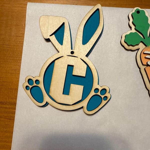 Easter Name Tag SVG for Glowforge, Bunny Letter Svg, Silhouette ...