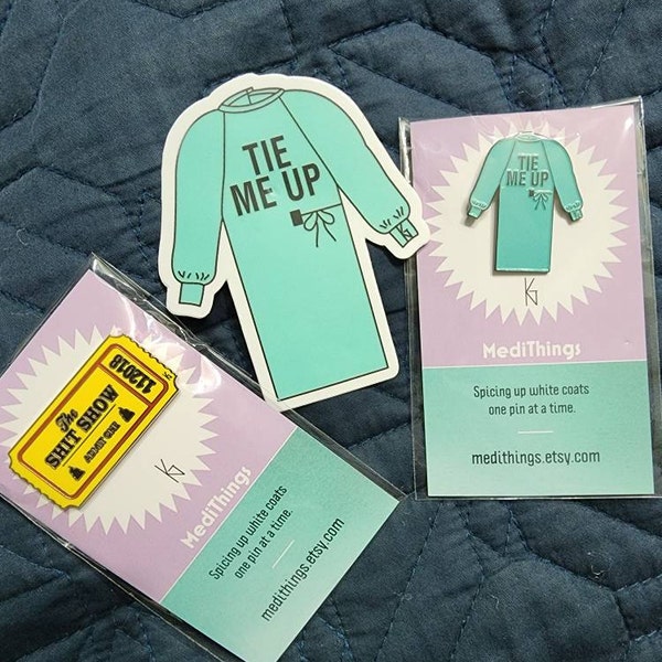 Surgical Gown Pin - PPE/ Frontline/ Surgeon/ Scrub Nurse/ Scrub Tech ...