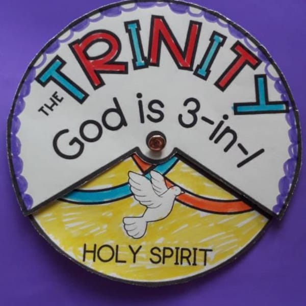 Trinity Coloring Wheel Printable, God is 3-in-1 Trinity Sunday School ...