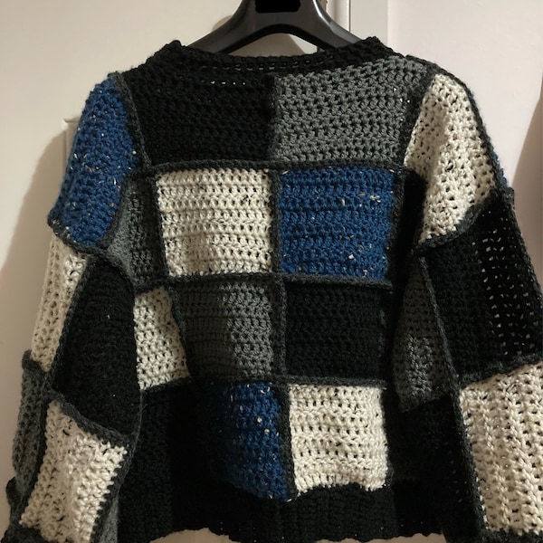 PATTERN Patchwork Sweater Crochet - Etsy