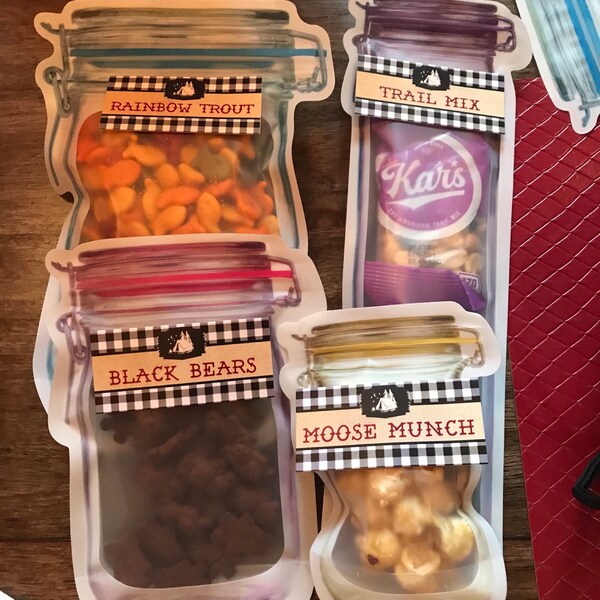 Camping Party, Treat Bag Toppers, Camping Party Favors, Goodie Bags ...